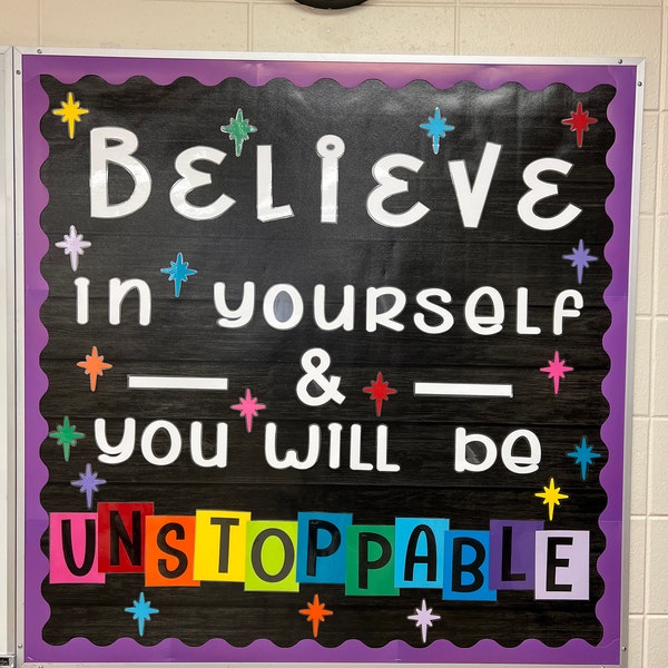 Believe in Yourself Bulletin Board Kit: Classroom Decor - Etsy