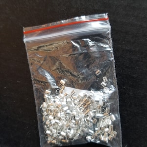 100 Crimp Tubes Silver Plated or Gold Plated Brass in 4 Sizes Best ...