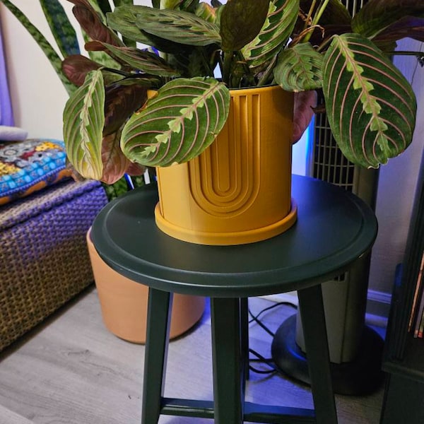 Indoor Matte Mustard Planter, 3D Printed Planter, Planter With Drainage ...