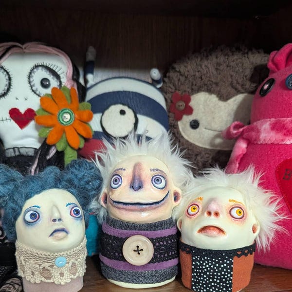 Creepy Birthday Boy Art, Clown Doll Gift, Gothic Handmade OOAK Doll ...