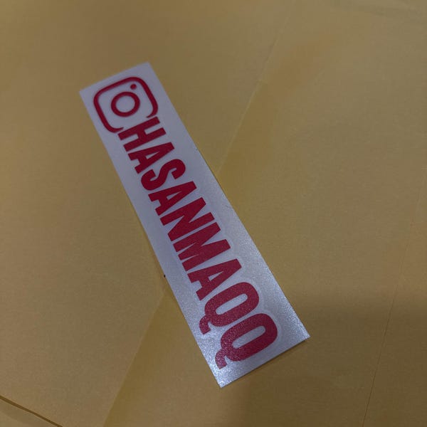 Premium Metallic Gold Custom Personalized Instagram Name Vinyl Decal ...