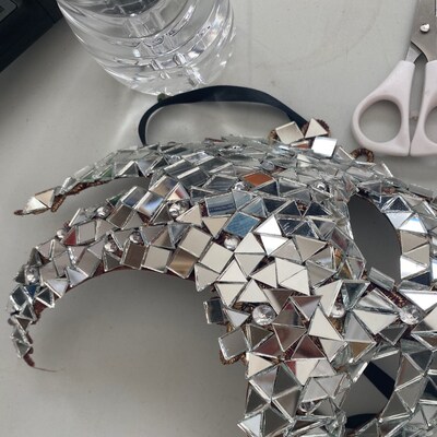 50 Strips, Mosaic Silver Mirror Tiles approx 1 X 5 Cm 2 Mm Thick. - Etsy