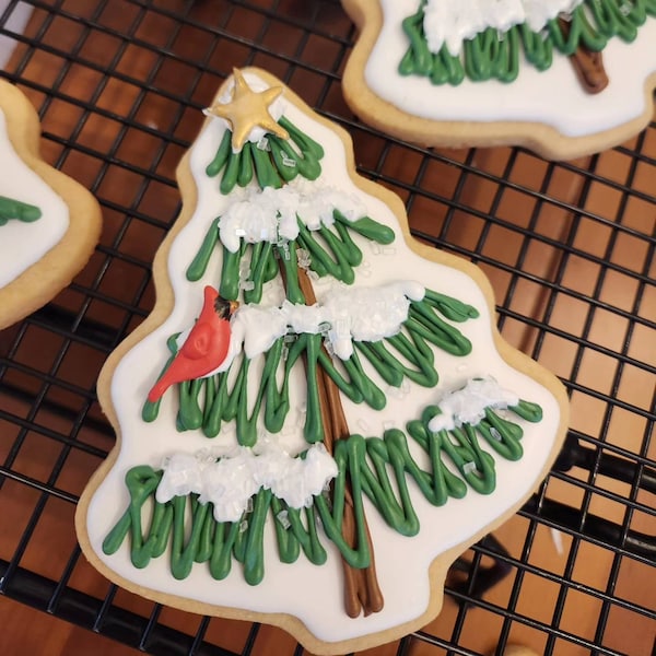 5 Sizes | Cardinal Bird Royal Icing Transfer Template | Instant ...