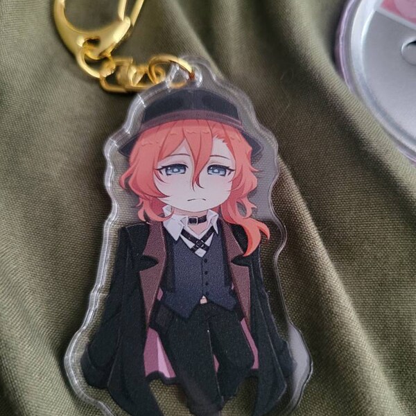 BSD Dazai Keychain - Etsy