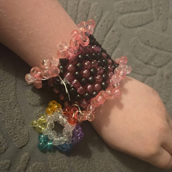 Star-shaped Kandi Bracelet/cuff (customization Available) - Etsy