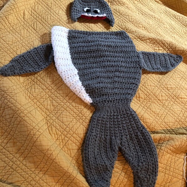 Crochet Pattern for Shark Tail Blanket | DIY Tutorial | Baby Prop ...