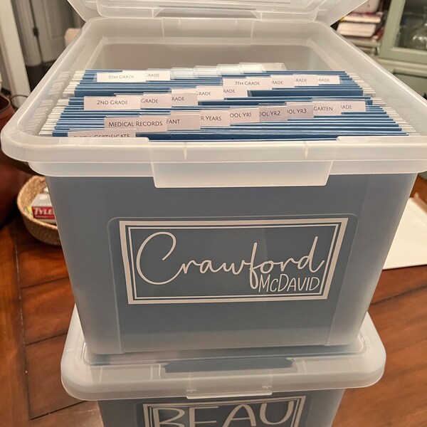 Kids File Box , Memory Box , Milestone Tote , School Organization ...