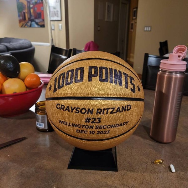 Personalized Gold Basketball | 1000 Points/rebounds, Official Size - Etsy