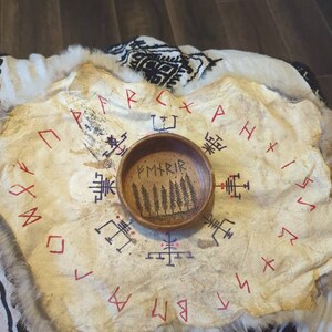 Wood Burned Norse Goddess Idunn Offering Bowl | Norse Pagan - Etsy