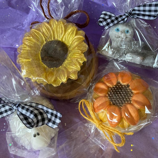 Jasmine and Honeysuckle Handmade Glycerin Soaps With Silk Maple Leaves | Gift for Her | Autumn ...