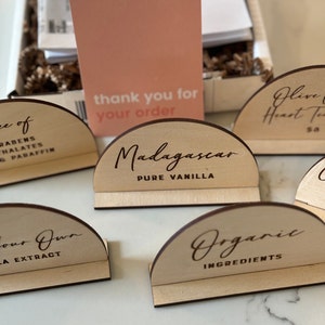 Wooden Buffet Food Name Sign, Food Table Tent Card, Food Tag, Cute ...