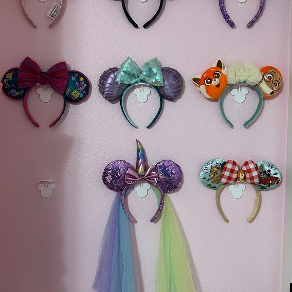 1" Mouse Ear Wall Hook, Mouse Ear Display, Headband Hanger, Headband ...