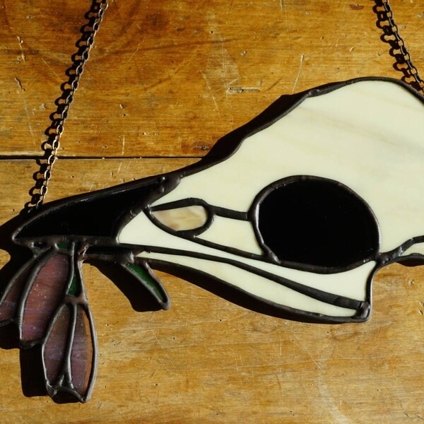 Digital Stained Glass Pattern / CROCODILE/ALLIGATOR Skull With Rose ...