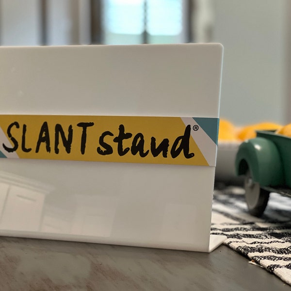 Large Horizontal SLANT Stand With Half Mirror (item # 007) - Etsy