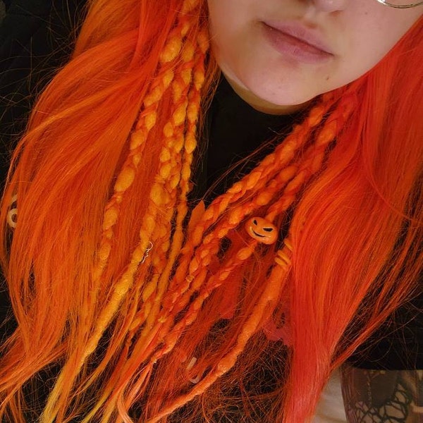 White Angel Dreads, Light Gray SE Dreads, Single Ended Dreads, De ...