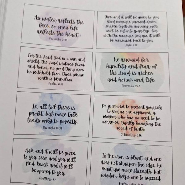 108 Bible Verse Cards Printable | Inspirational Scripture Cards ...