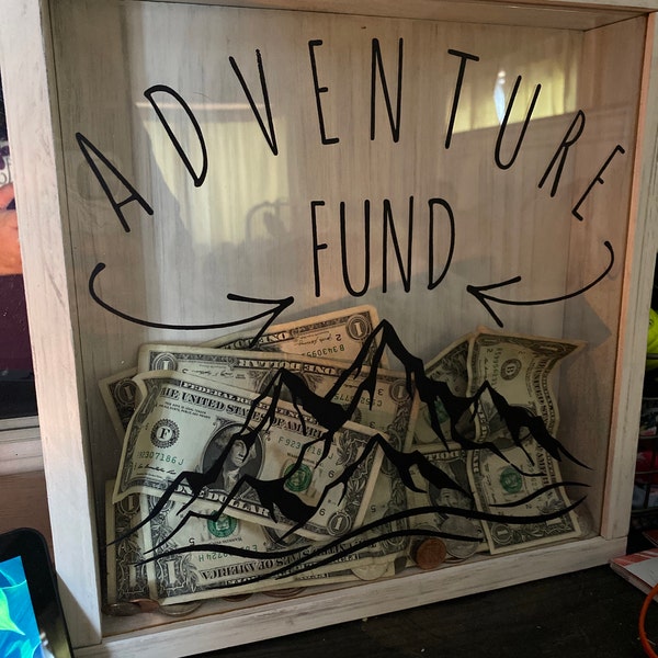 Adventure Fund Shadow Box • Travel Fund • Money Holder • Gift for ...