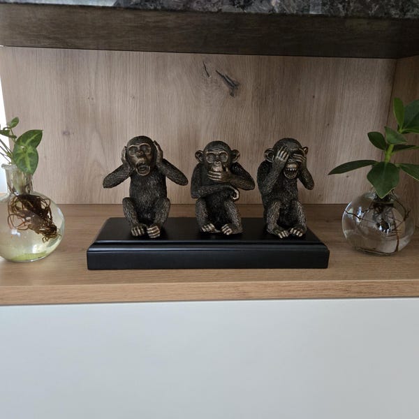 Triple Moon Goddess Maiden Mother and Crone Cold Cast Resin Bronze ...