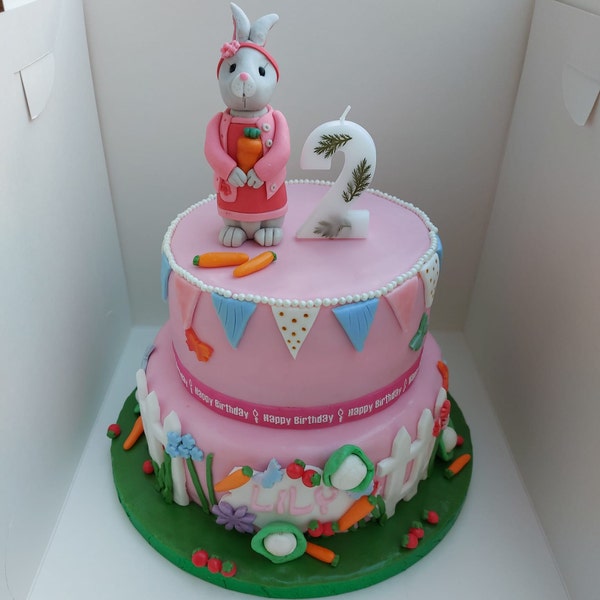 Peter Rabbit Edible Fondant Cake Topper Set, 1st Birthday, Baby Shower ...