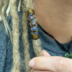 White Glass Dread Beads Loc Jewelry Set of 3 Customizable - Etsy