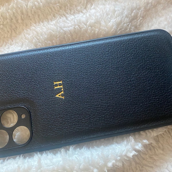 Personalized Green Croc Leather Monogram Phone Case for iPhone 16, 15, 14, 13, 12, 11 Pro, Max ...