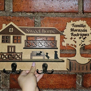 Home Key Holder Shelf Laser Cut Files,cnc Files,vector File,shelf for ...