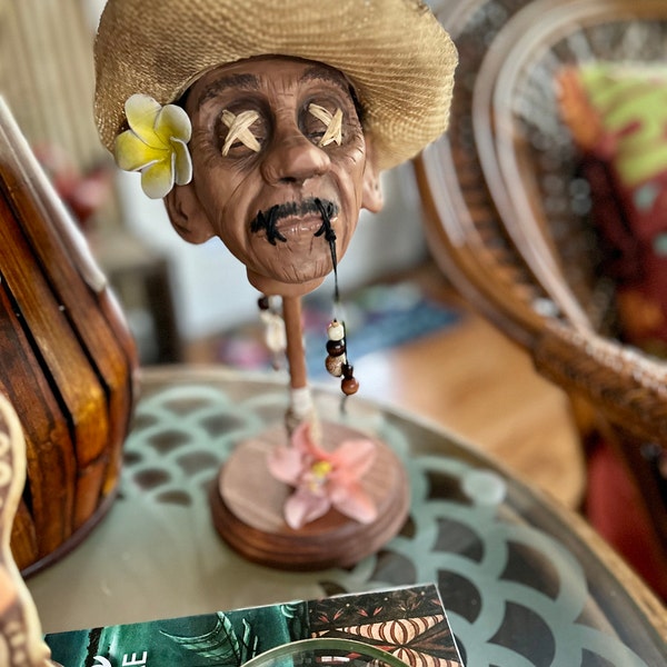 Shrunken Head - Elvis | Tiki Bar Decoration - Etsy