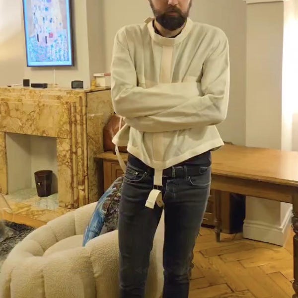 Ivory Cotton+ Leather Replica Straitjacket Vintage Asylum Psychiatric ...