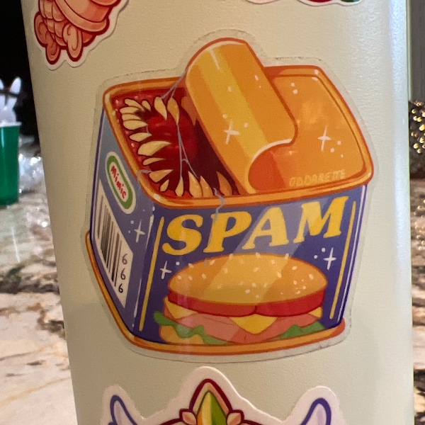 SPAM Stickers - Clam - Glam - Weird Food - Mimic - Pastel Aesthetic ...