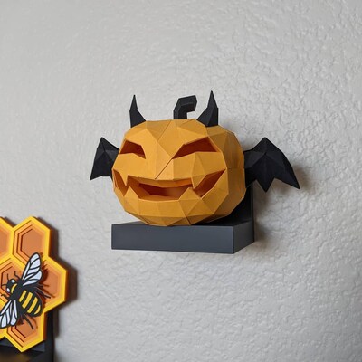 Evil Pumpkin ,papercraft , DIY , Low Poly , PDF Papercraft , Imp ...