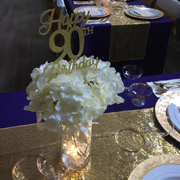 90th Birthday Centerpiece 90 Centerpiece 90th Birthday Decor 90th ...