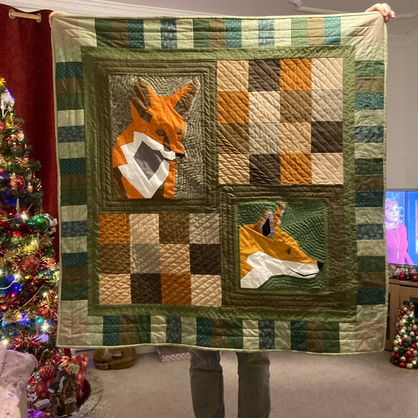 The Cunning Mr Fox Foundation Paper Pieced 12 Inch Quilt Pattern - Etsy