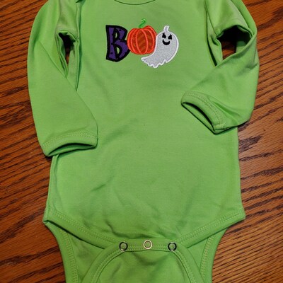 Boo Little Boo Ghost With Pumpkin Halloween Applique Machine - Etsy
