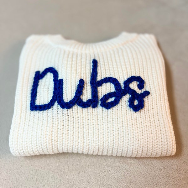 Custom Hand Embroidered Birthday / Age / Number Baby / Toddler Sweater ...