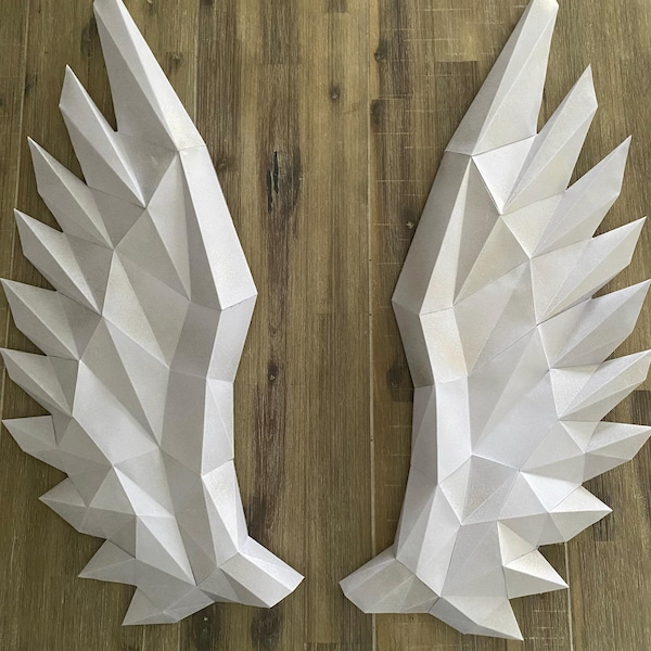 Wings Papercraft, Wings Low Poly, Papercraft 3d, PDF, Gift, Low Poly ...