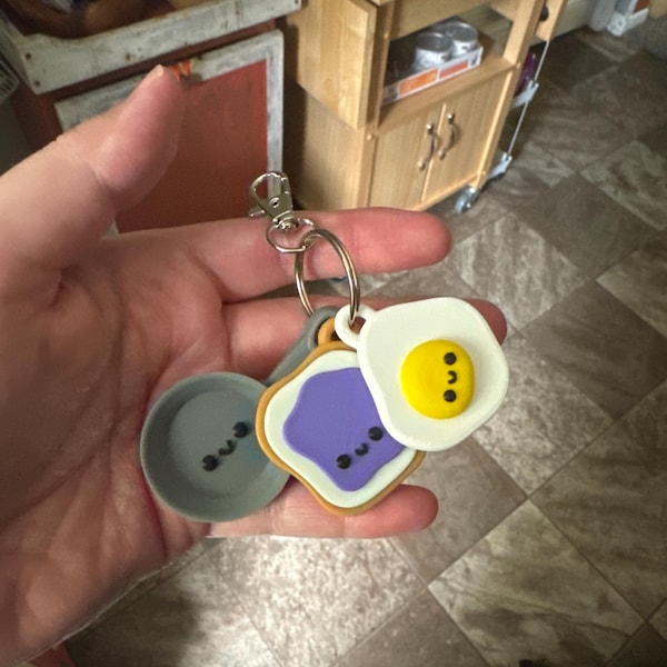 3D Printed 3pc “breakfast Club” Keychain - Etsy
