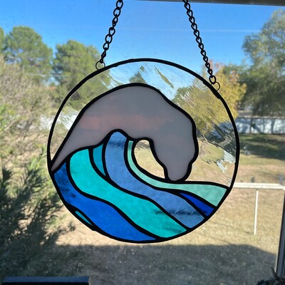 Cloudy Moon Sky Pattern Stained Glass PDF Digital File - Etsy