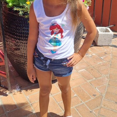 Disney Princess Merida. Fabric Painted & Glitterd T-shirt or - Etsy