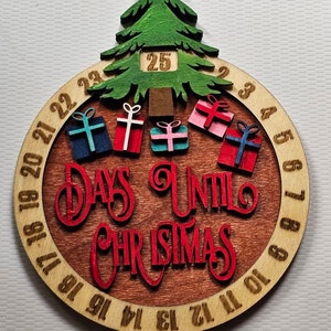 Christmas Tree Presents Countdown Laser Cut File, Christmas Tree ...