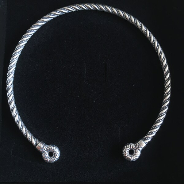 Sterling Silver Celtic Torc Necklace - Iron Age - Etsy