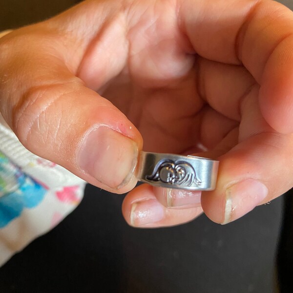 Angel Baby Ring With Name Inside Edge - Memorial - Infant Loss - Child ...