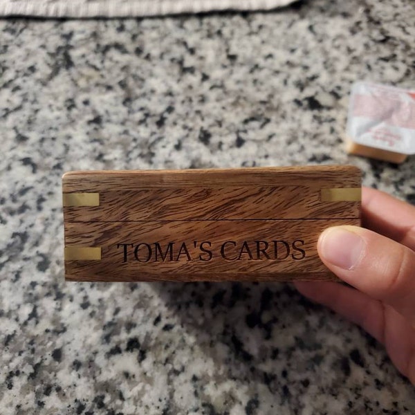 Personalised Luxury Playing Card Box-mens Personalised Gift- Wooden ...