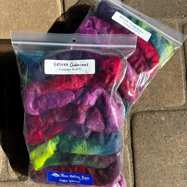 Ecru Romney Combed Top, Wool for Dyeing, Spinning, and Felting, 4 ...