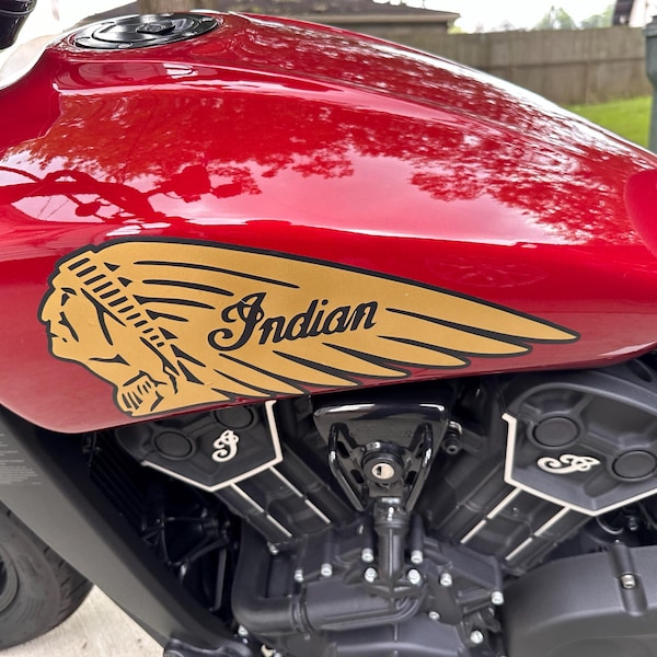 Custom Indian Motorcycle Gas Tank Decal (left & Right) 2pc - Etsy