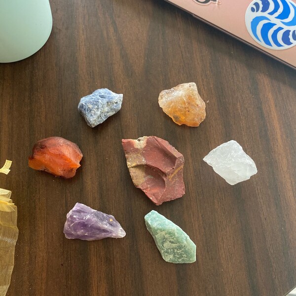 7 CHAKRAS Raw Crystals Beginner Crystal Set, Chakra Stones Chakra ...