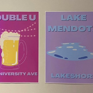 UT Austin Digital Prints, Trendy College Posters, Set of 6 Print ...