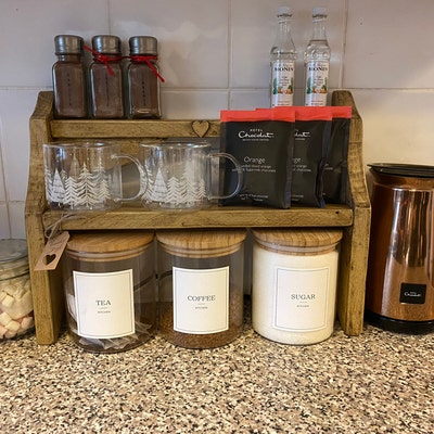 Two Tier Kitchen Cup Holder Shelf Colour Options and Sizes - Etsy