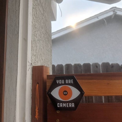 You Are on Camera Sign Mid-century Modern Surveillance Sign Laser Cut ...