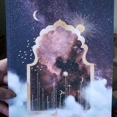 Starry Cosmos Journal, Cosmic Portal, Celestial Sun Moon Stars Journal ...
