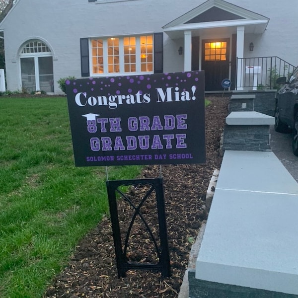 Elementary Graduation Yard Sign Middle School 2023 Graduate 12x18" Size ...